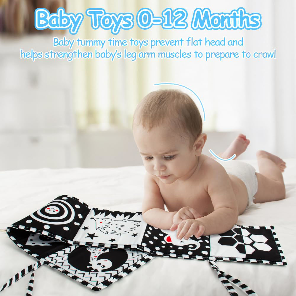 GetUSCart- Cawgug Black and White Books High Contrast Baby Toys 0-6 ...