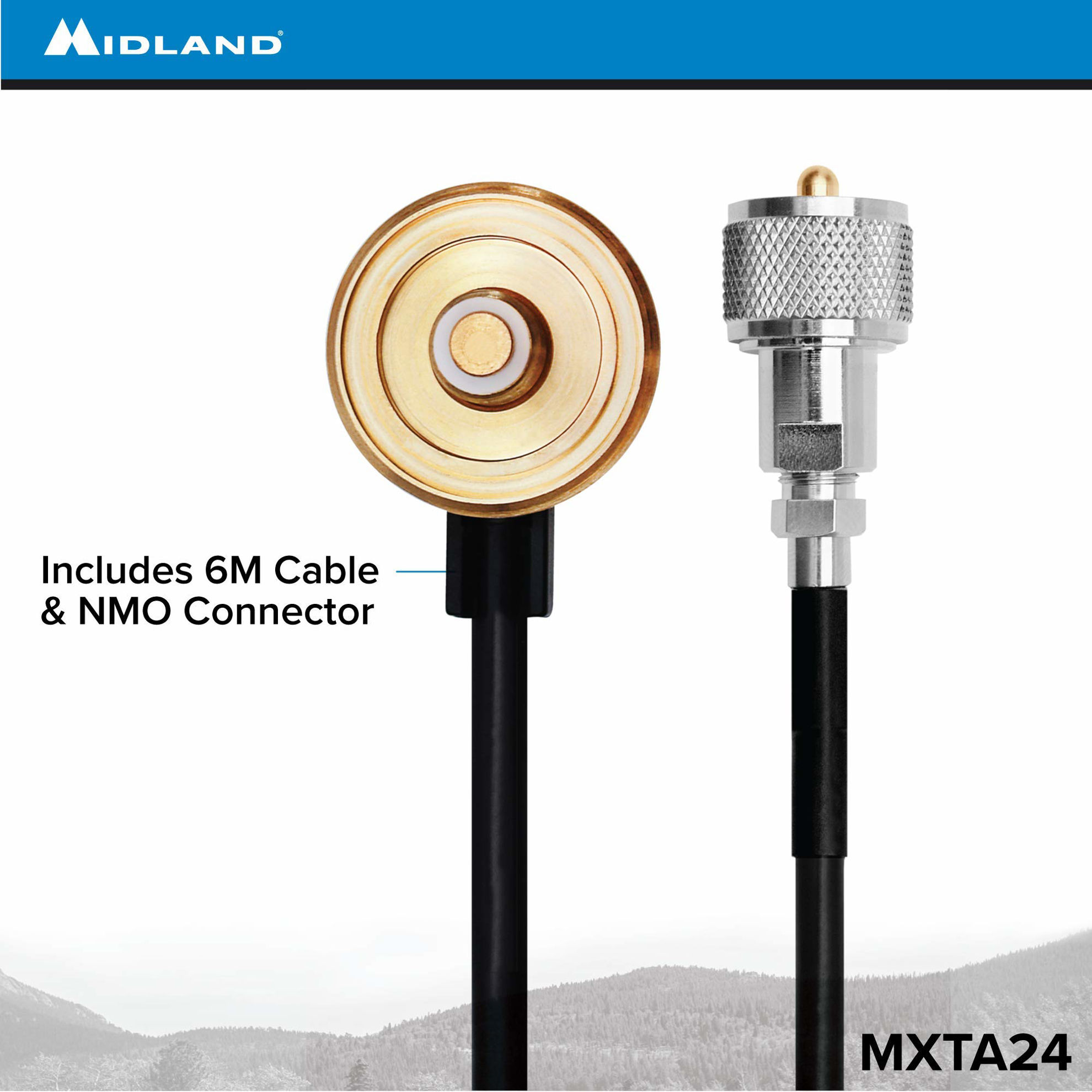 GetUSCart- Midland - MXTA24 Low Profile Antenna Cable with NMO ...