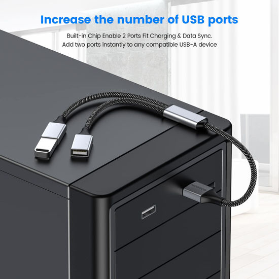 GetUSCart- MOGOOD USB Splitter Cable USB y Splitter Adapter Dual USB 2. ...