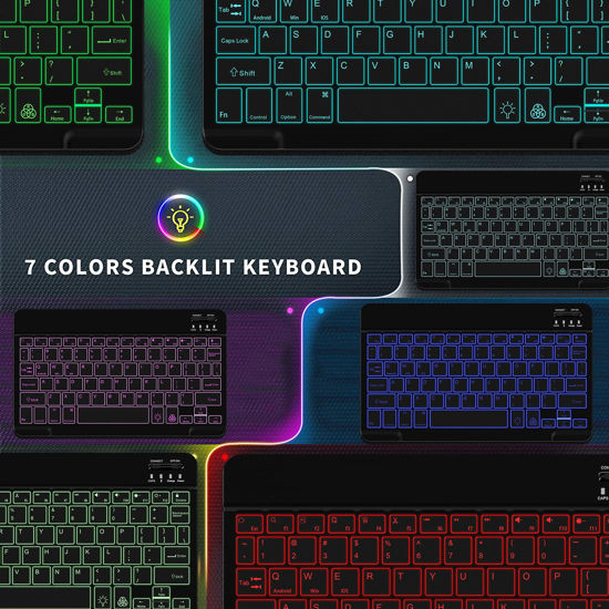 GetUSCart- Backlit Bluetooth Keyboard Small Portable External Wireless ...