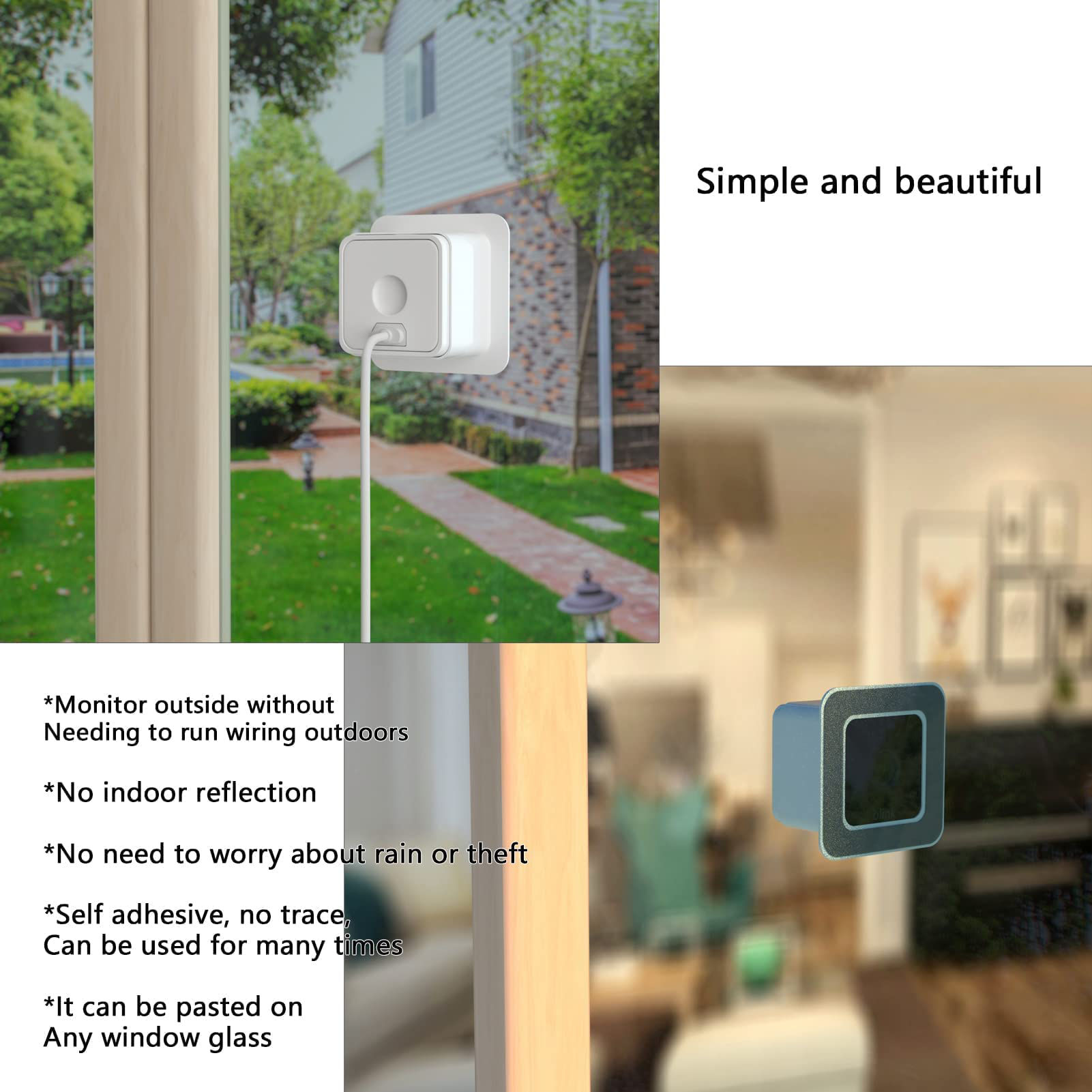 GetUSCart- Teccle Window Mount for Blink Mini, Through Window Use Blink ...