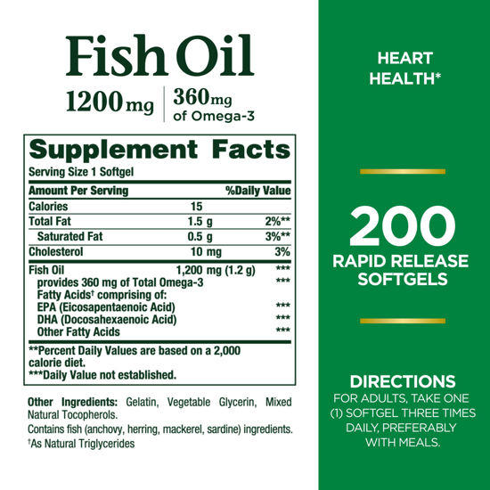 GetUSCart- Nature's Bounty Fish Oil, Supports Heart Health, 1200 Mg ...