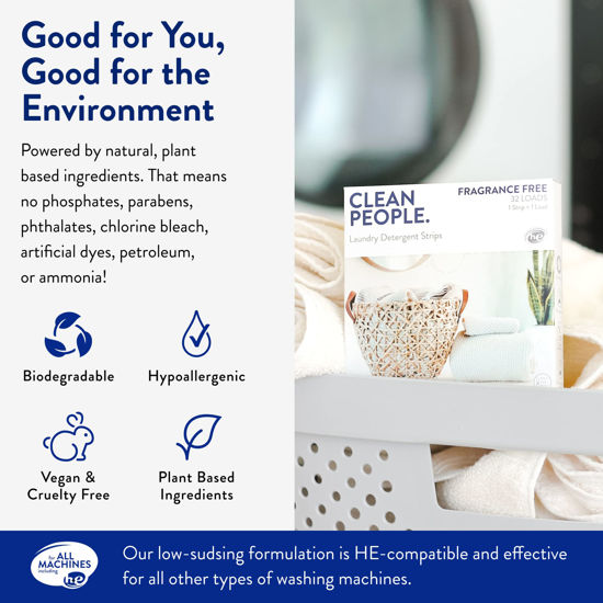 GetUSCart- Clean People Laundry Detergent Sheets - Plant-Based ...