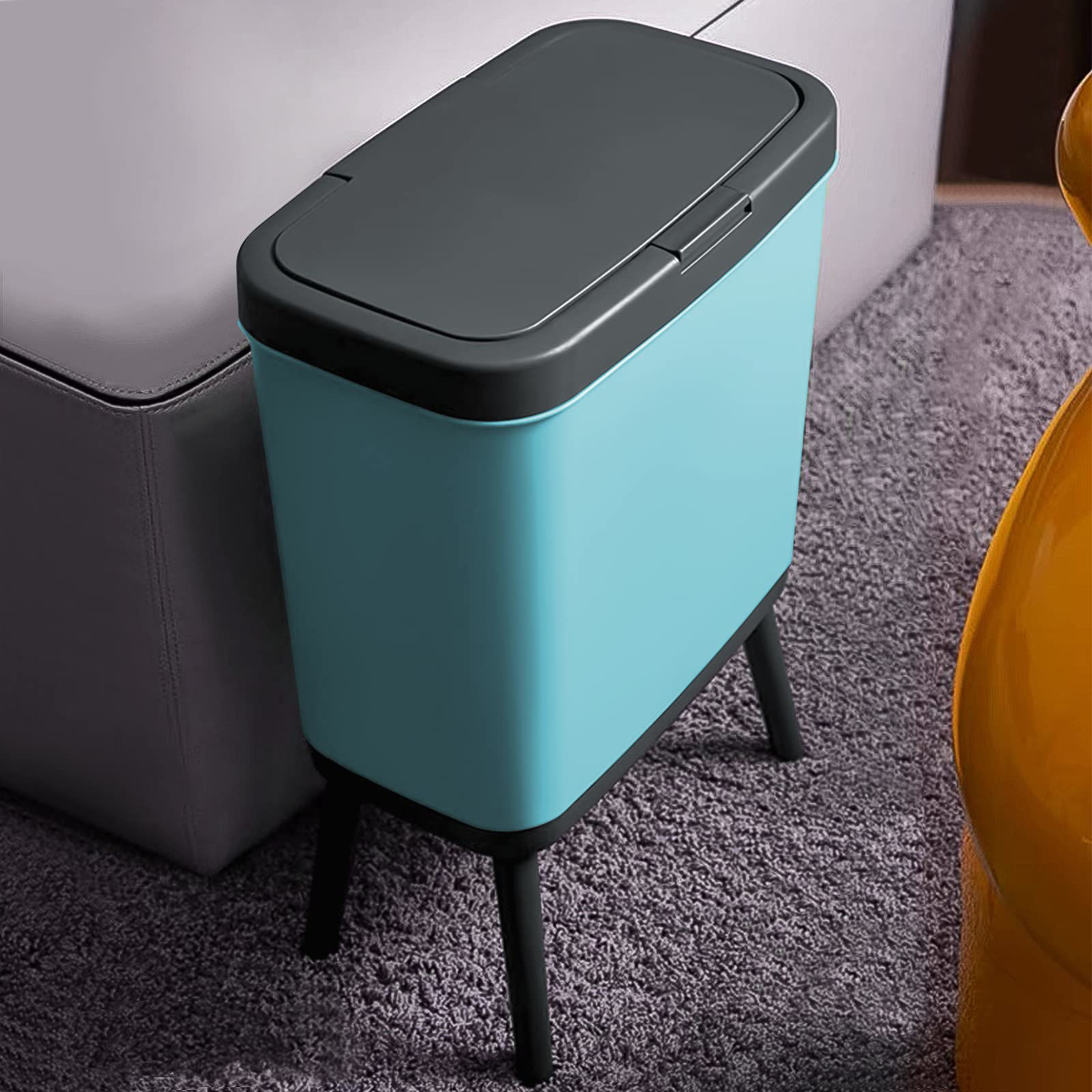 GetUSCart- Procade Trash Can with Lid, Plastic Garbage Can with Push ...