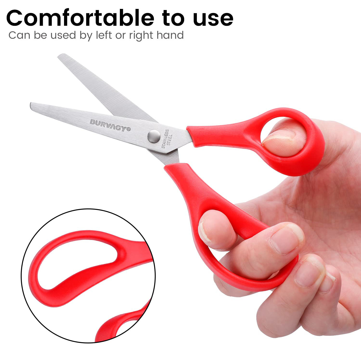 GetUSCart- Kids Scissors 6-Pack, Scissors for School, Safety Scissors ...