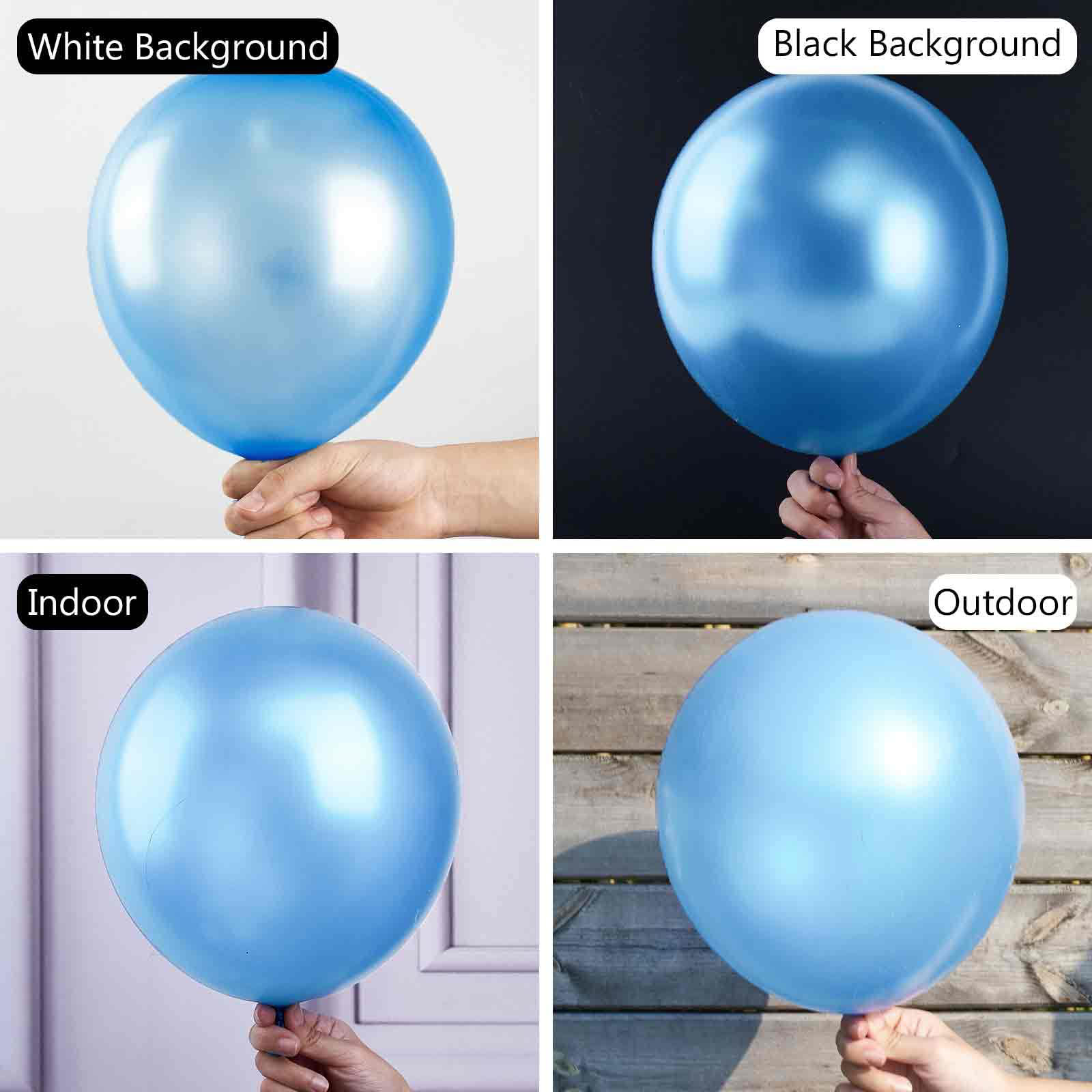 GetUSCart- PartyWoo Blue Balloons, 50 pcs 12 Inch Pearl Sky Blue Balloons, Latex Balloons for ...