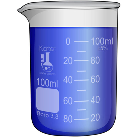 GetUSCart- 100ml Beaker, Low Form Griffin, Borosilicate 3.3 Glass ...