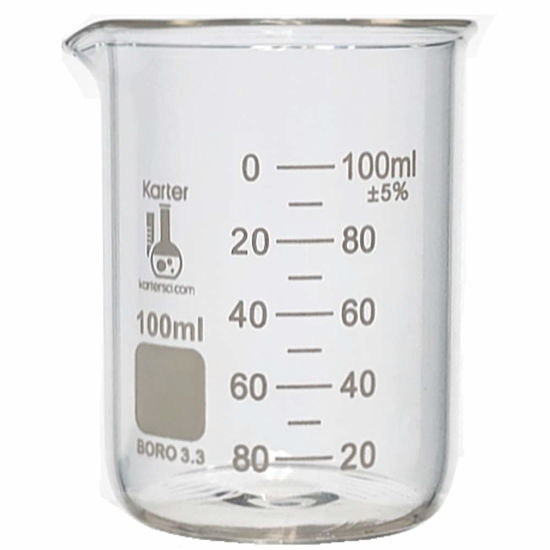 GetUSCart- 100ml Beaker, Low Form Griffin, Borosilicate 3.3 Glass ...
