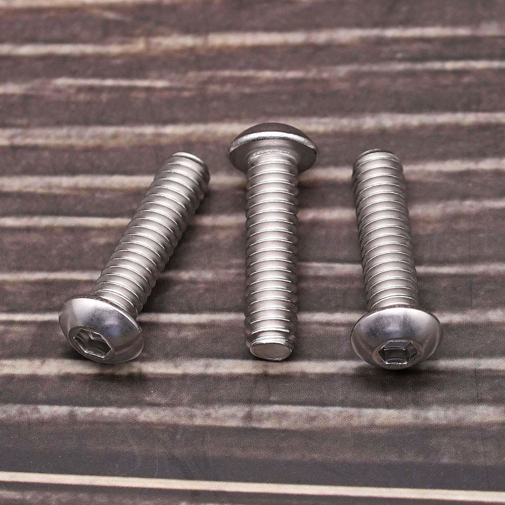 GetUSCart- 1/4-20 x 7/8" Button Head Socket Cap Bolts Screws, 304 ...