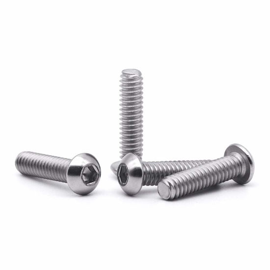 GetUSCart- 1/4-20 x 7/8" Button Head Socket Cap Bolts Screws, 304 ...