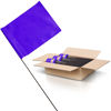 GetUSCart- Purple Marking Flags 1000 Pack - 4x5-Inch Marker Flags - 15-Inch Wire - Small Yard ...