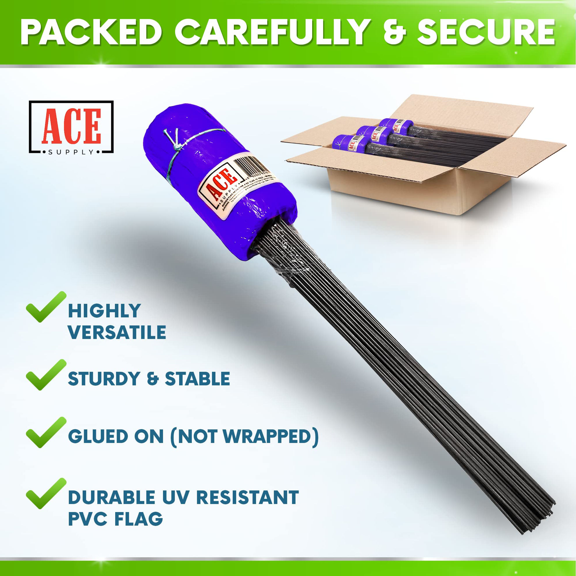 GetUSCart- Purple Marking Flags 1000 Pack - 4x5-Inch Marker Flags - 15 ...