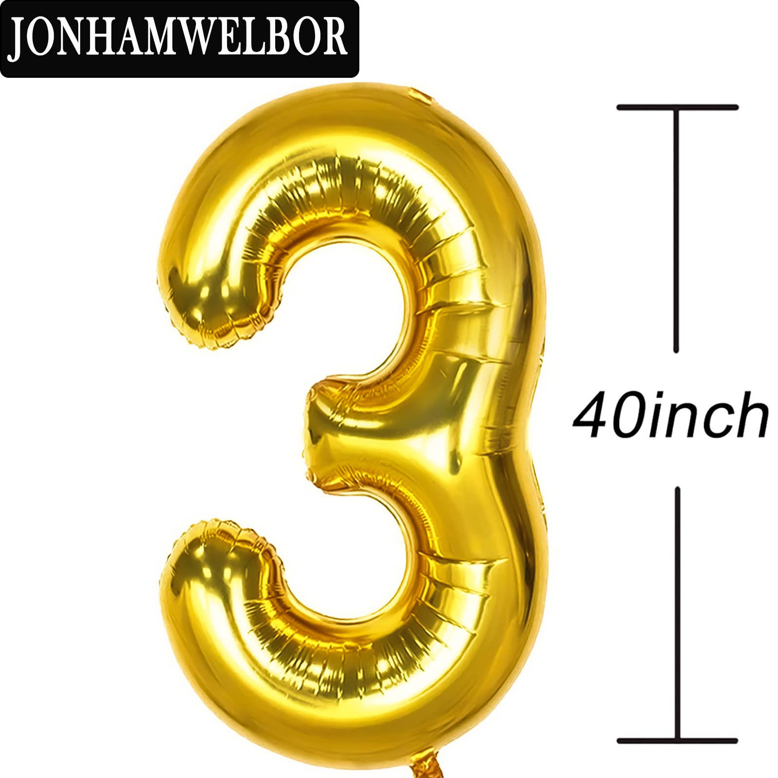 GetUSCart- 13 Number Balloons Gold Big Giant Jumbo Number 13 Foil Mylar ...