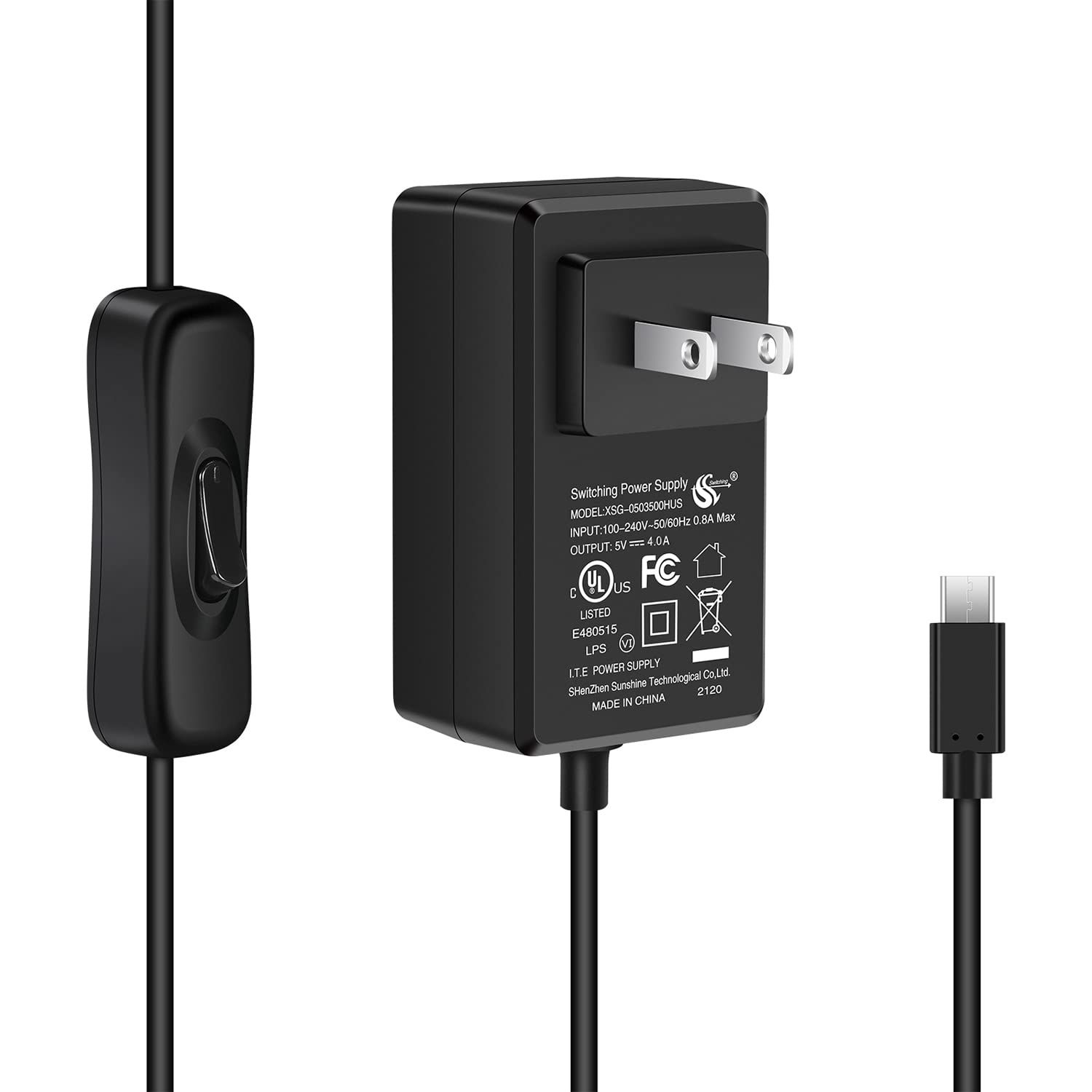 GetUSCart- iUniker 20W 5V 4.0A Power Supply for Raspberry Pi 4/ Orange ...