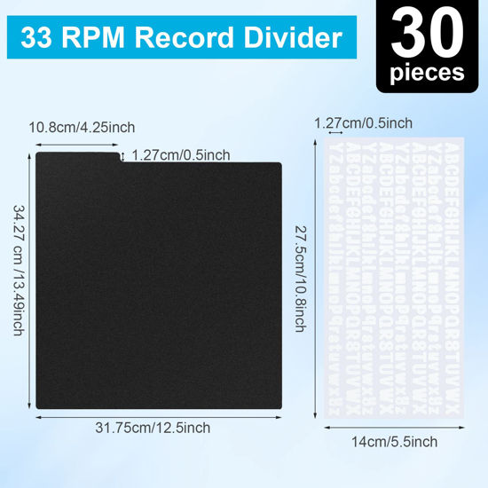 GetUSCart- 30 Pcs Record Dividers 12.5 x 13.49 Inch Vinyl Record ...