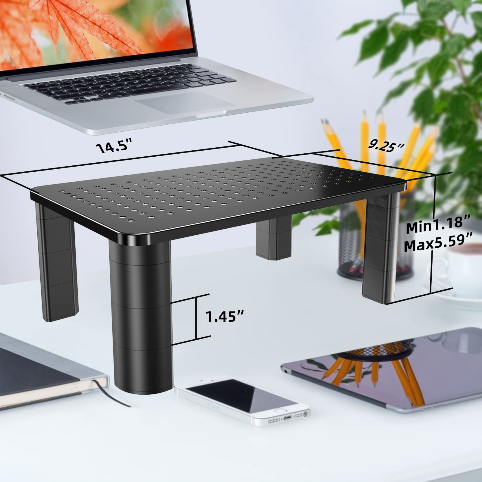 GetUSCart- Pholiten Monitor Stand Riser,Laptop Stand Riser for Desk ...