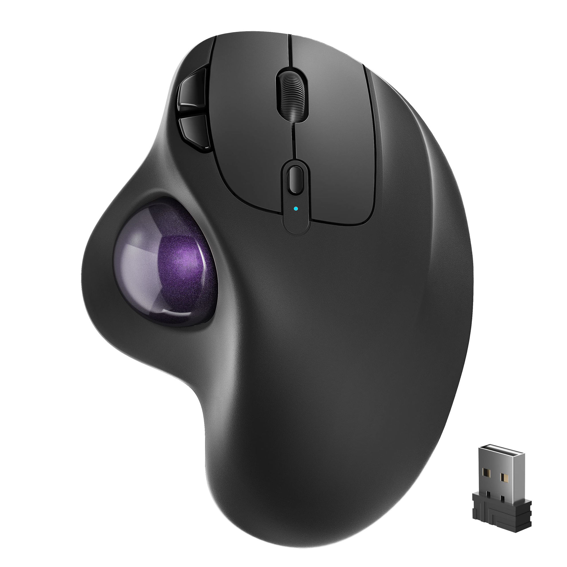 GetUSCart- Wireless Trackball Mouse, Rechargeable Ergonomic Mouse, Easy ...
