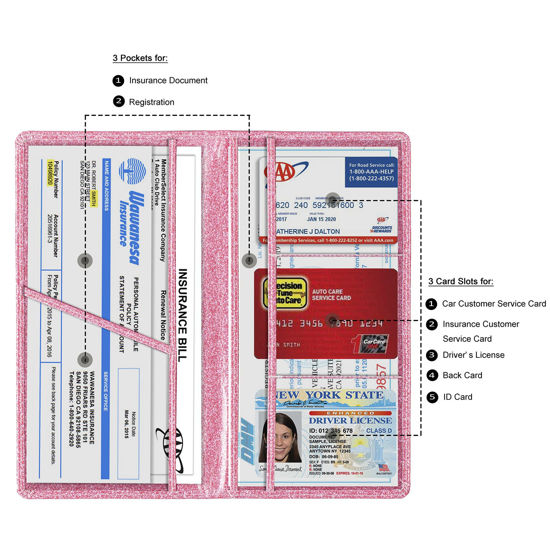 GetUSCart- TOURSUIT Car Registration and Insurance Card Holder, Vehicle ...