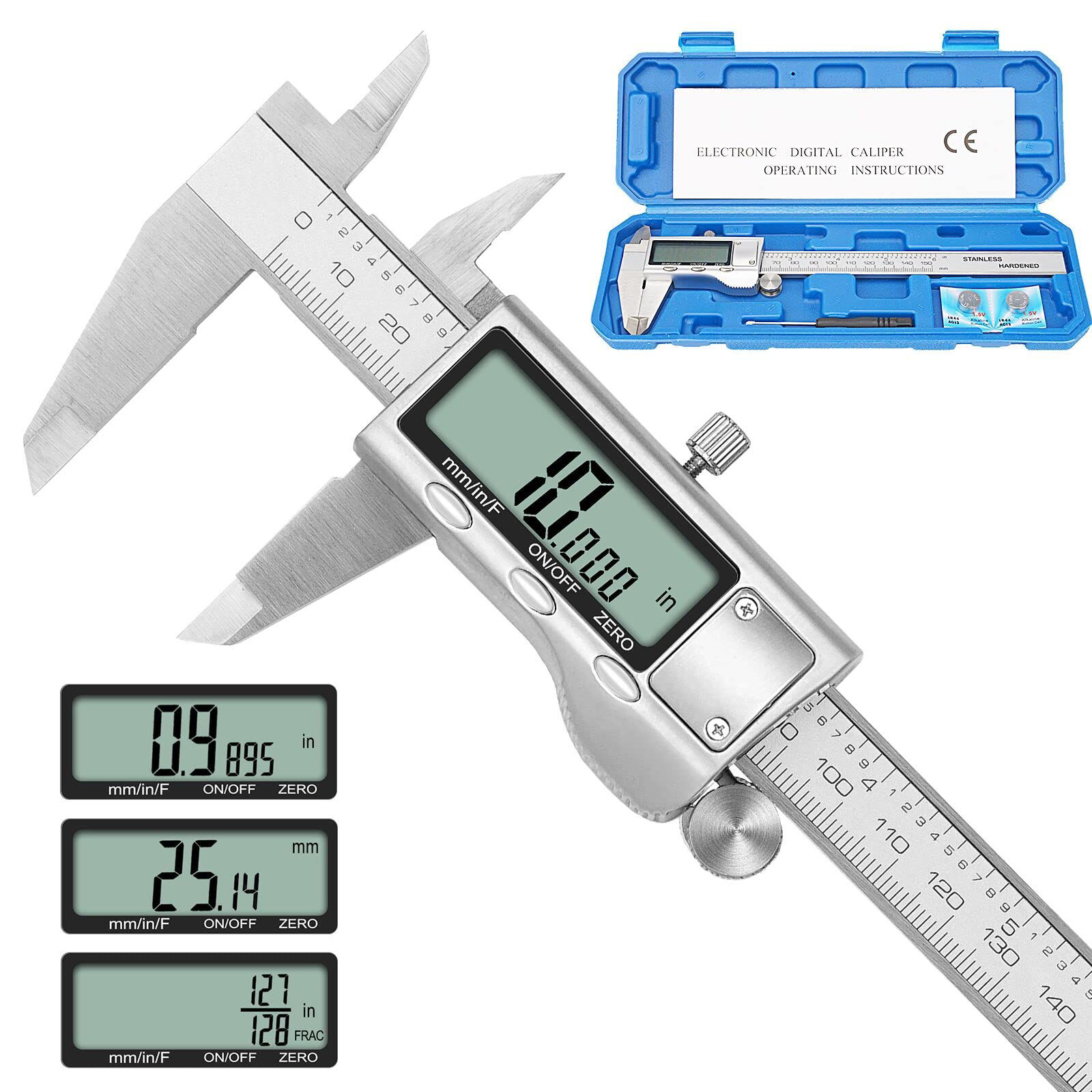 GetUSCart- Digital Caliper, Sangabery 6 inch Stainless Steel Caliper ...