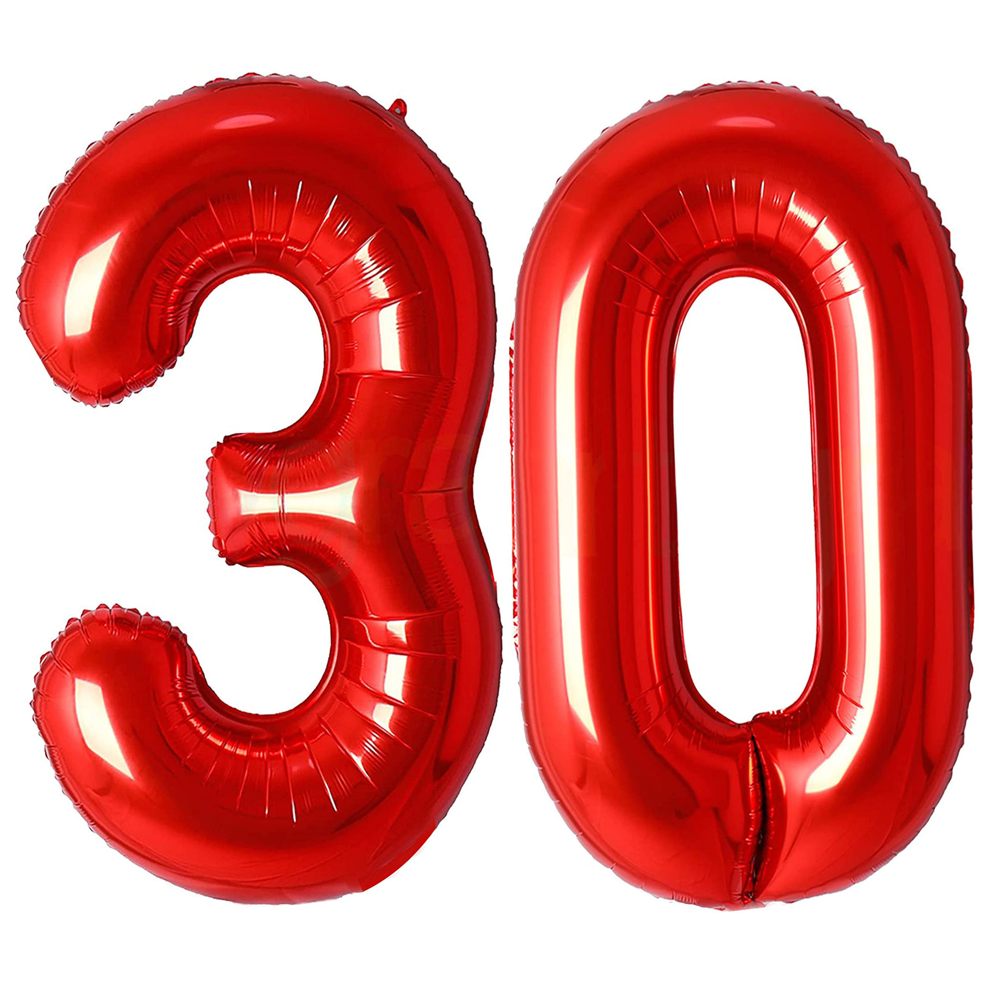 GetUSCart- Red 30 Number Balloons Big Giant Foil Balloon for 30th ...
