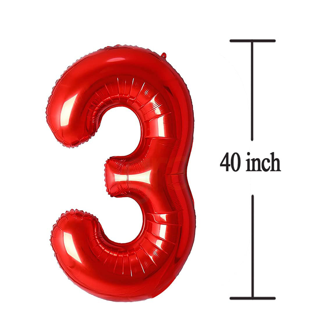 GetUSCart- Red 30 Number Balloons Big Giant Foil Balloon for 30th ...