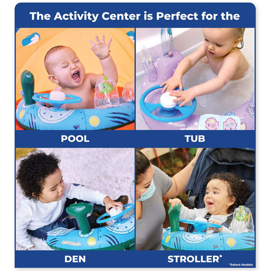 GetUSCart- SwimSchool Baby Pool Float with Adjustable Canopy - 6-24 ...