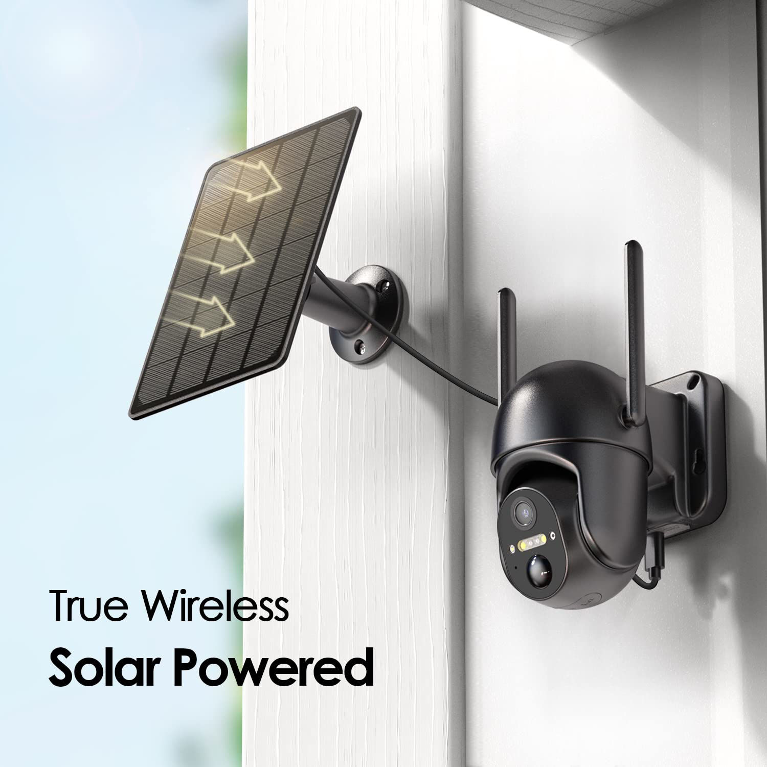 GetUSCart- Solar Security Cameras Wireless Outdoor, SEHMUA 2K 360° View ...