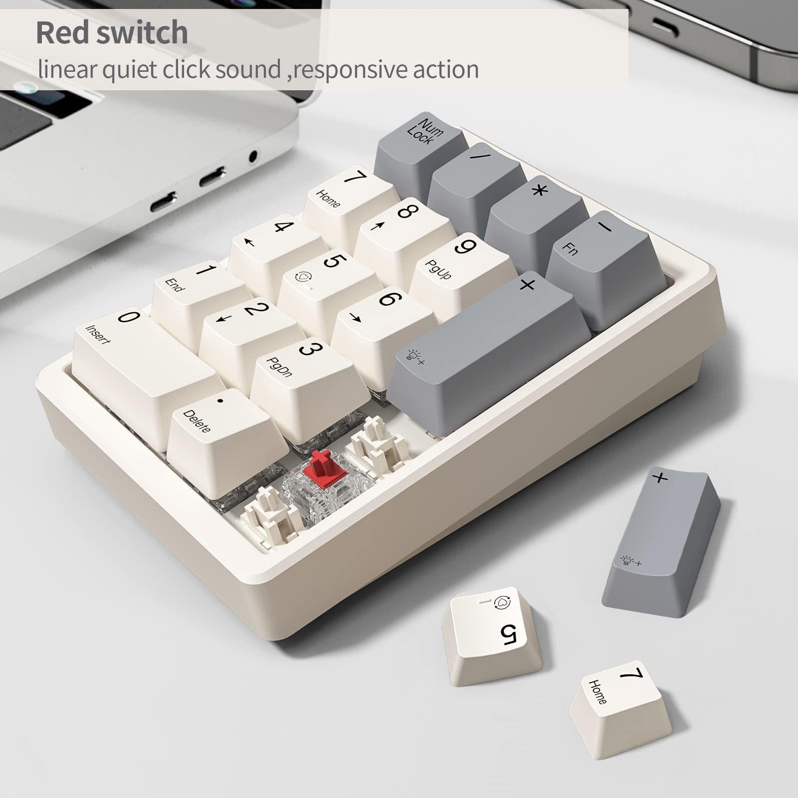 GetUSCart- Kisnt Number Pad, Mechanical Numpad Wired USB Standard 17 ...