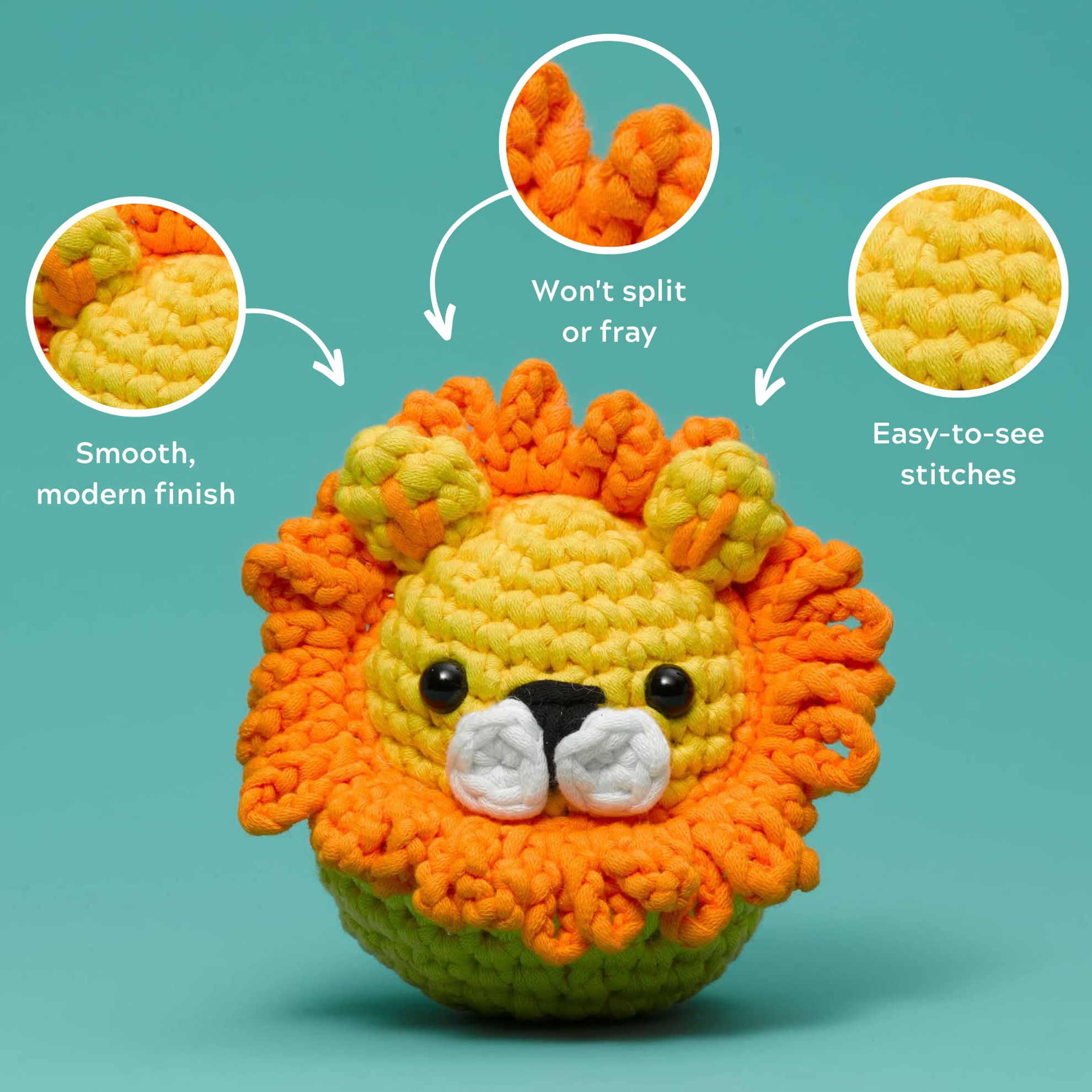 GetUSCart- The Woobles Easy Peasy Yarn, Crochet & Knitting Yarn for ...