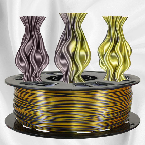 GetUSCart- MIKA3D 1KG Silk Shiny Gold Black PLA Dual Color Co-Extrusion ...