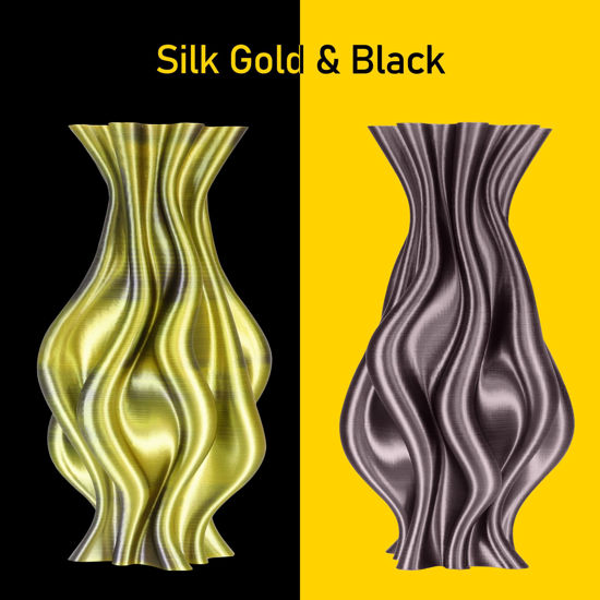 GetUSCart- MIKA3D 1KG Silk Shiny Gold Black PLA Dual Color Co-Extrusion ...