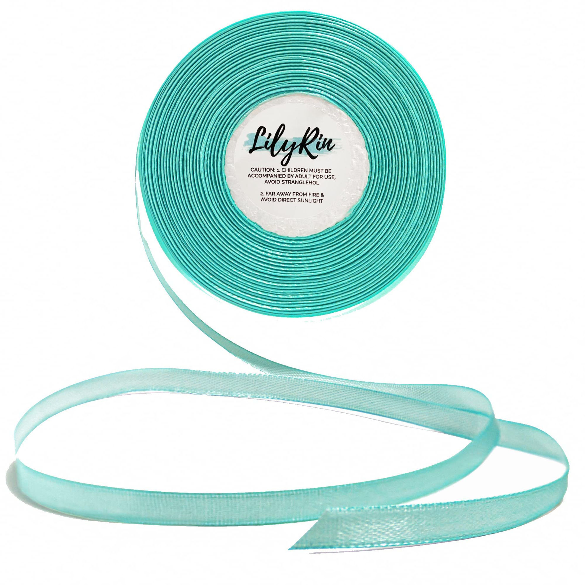 GetUSCart- Aqua Blue Ribbon 1/4 Inches 36 Yards Satin Roll Perfect for ...