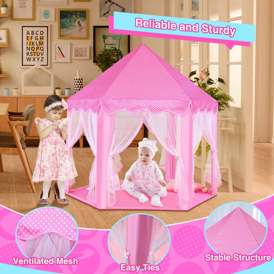 GetUSCart- Monobeach Princess Tent Girls Large Playhouse Kids Castle ...