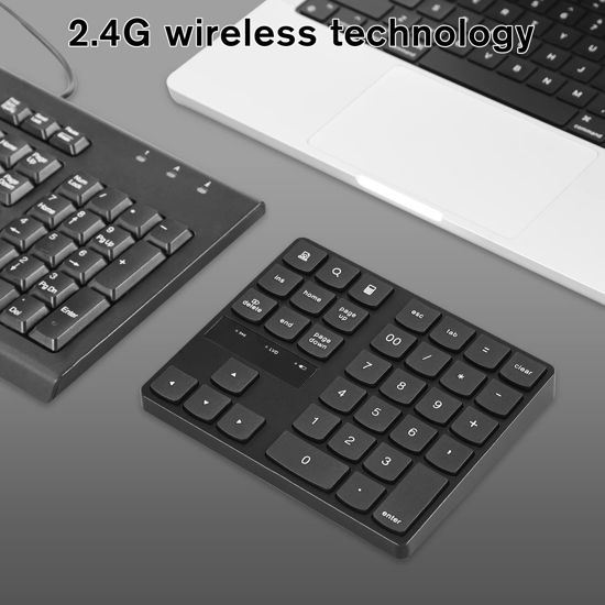 GetUSCart- RaceGT Wireless Number Pad, Numeric Keypad Ultra-Silent ...