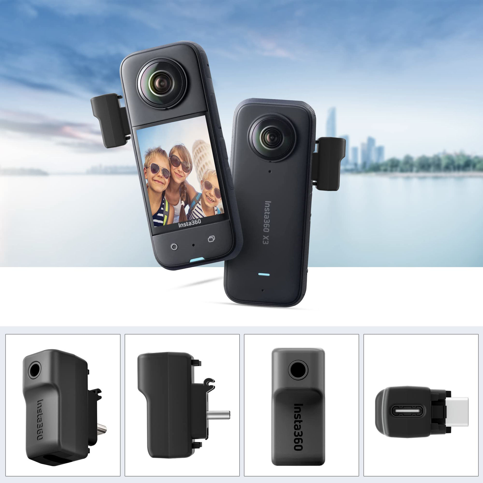 GetUSCart- CYNOVA External Microphone Adapter for Insta360 X3 Camera ...