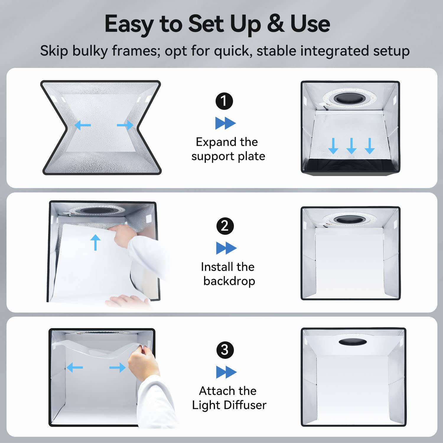 GetUSCart- Photo Studio Light Box for Photography: Takerers 12x12 Inch ...