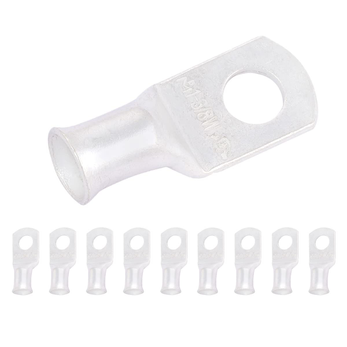 GetUSCart- SELTERM 10pcs 1 AWG-3/8" Stud (Wide Pad) Tinned Copper Wire Lugs,Heavy Duty Battery ...