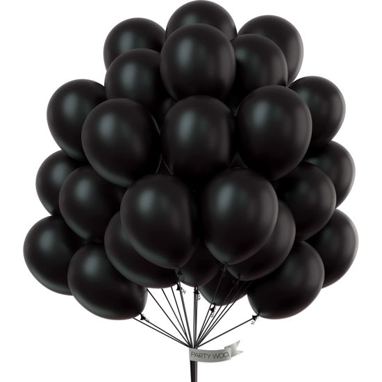 GetUSCart- PartyWoo Black Balloons, 50 pcs 12 Inch Matte Black Balloons ...