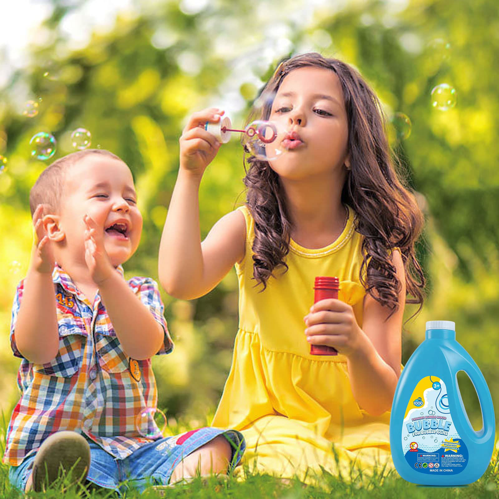 GetUSCart- Bubble Machine Solution, 1 L/ 33.8 OZ Bubble Refill Solution for Kids Graduation ...