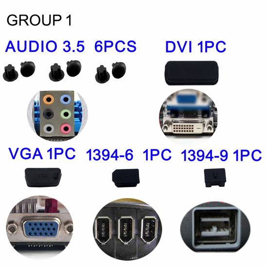 GetUSCart- LAMPVPATH 36 PCS Anti-dust Plugs Computer Port Dust Plugs ...