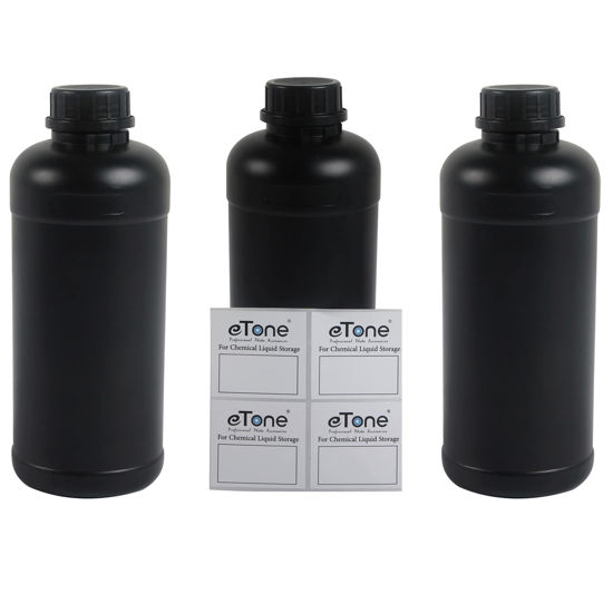 GetUSCart- 3X 1000ml Round Container Darkroom Chemical Storage Bottles ...
