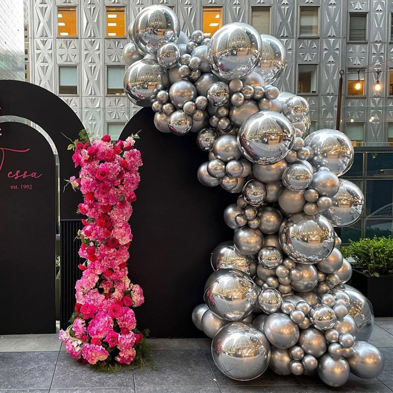 GetUSCart- Silver Balloon Metallic Silver Balloons Different Sizes ...