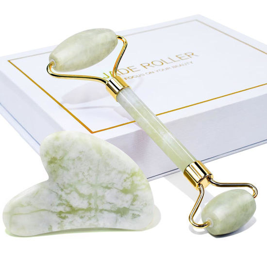 GetUSCart- BAIMEI Jade Roller & Gua Sha Set Face Roller and Gua Sha ...