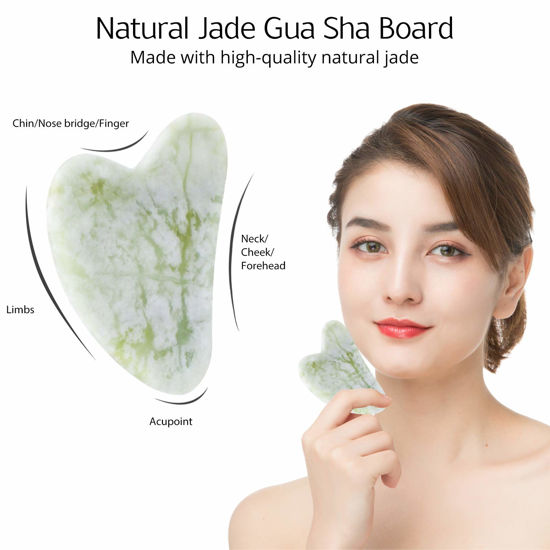 GetUSCart- BAIMEI Jade Roller & Gua Sha Set Face Roller and Gua Sha ...