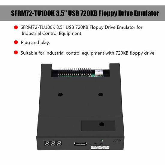 GetUSCart- USB Floppy Drive Emulator, SFRM72-TU100K 3.5" USB 720KB ...