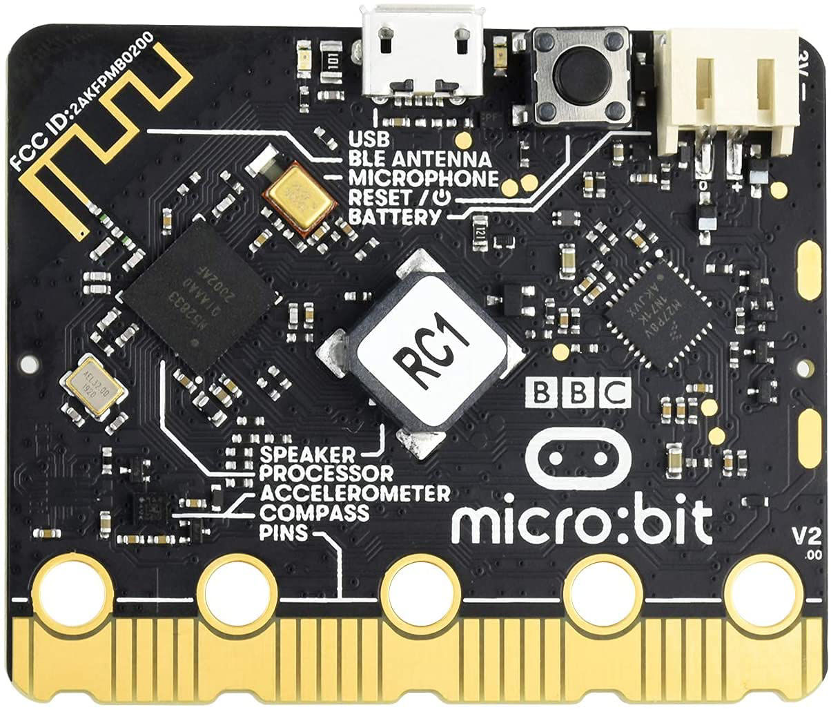 GetUSCart- Microbit V2 Starter Kit, Official BBC Micro:bit Version, Built-in Speaker and ...
