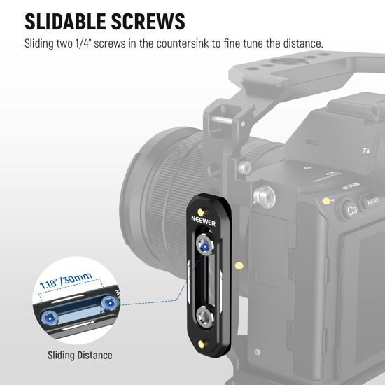 GetUSCart- NEEWER 2.4"/60mm Mini NATO Rail, Anti Off Quick Release NATO ...