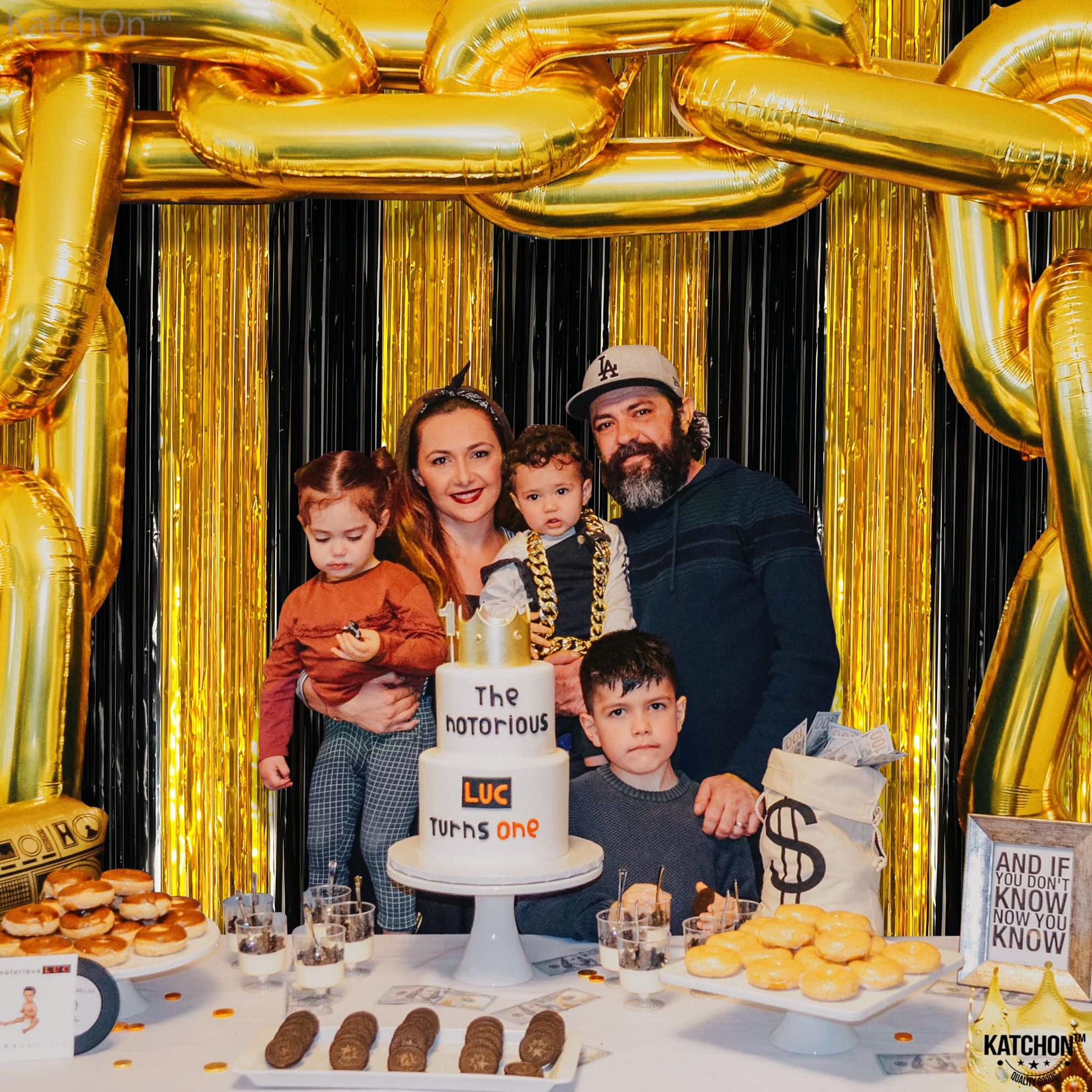 GetUSCart- KatchOn, Xtralarge Black and Gold Streamers - 8x6.4 Feet ...