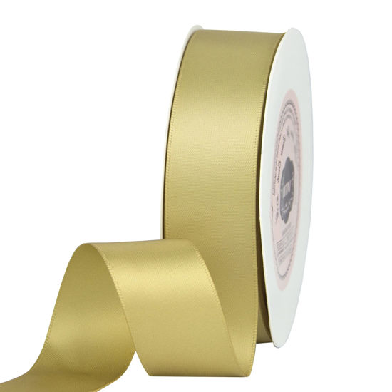 GetUSCart- VATIN 1 inch Double Faced Polyester Satin Ribbon Gold ...