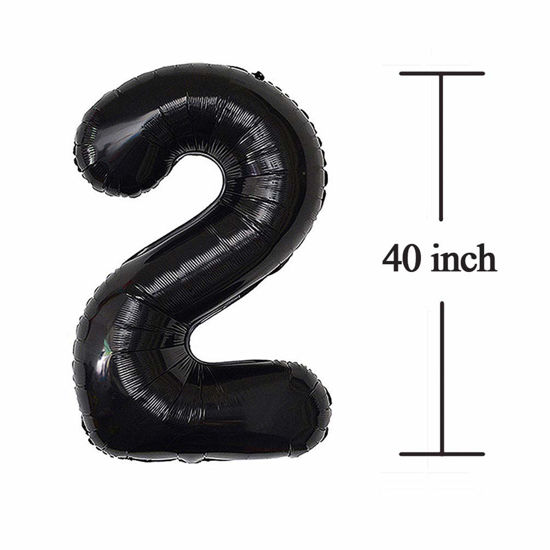 GetUSCart- 20 Number Balloons Black Big Giant Jumbo Big Large 20 Foil ...